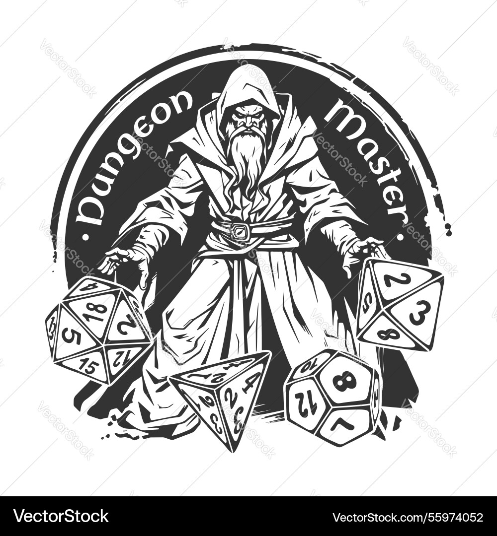 Dungeon Master Wizard Clip Art Royalty Free Vector Image