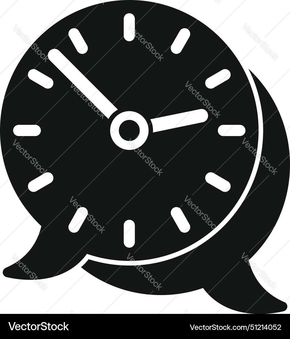 Duration time of chat meeting icon simple Vector Image