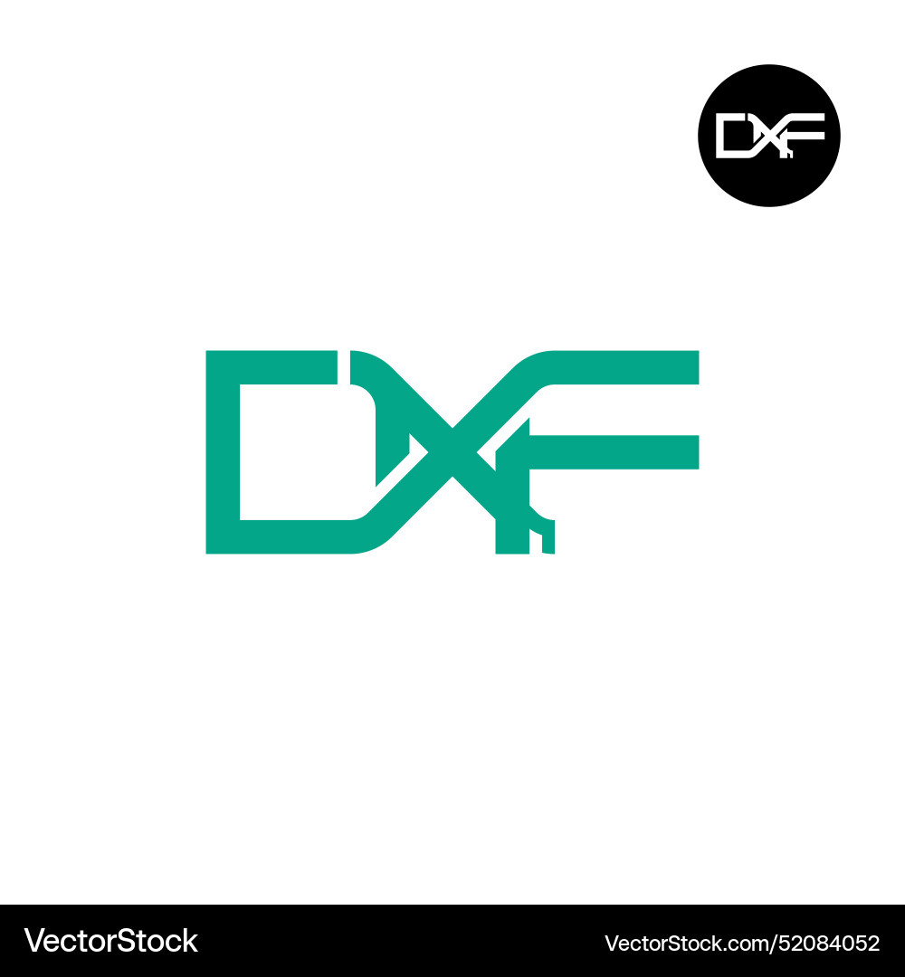 Dxf logo letter monogram design Royalty Free Vector Image