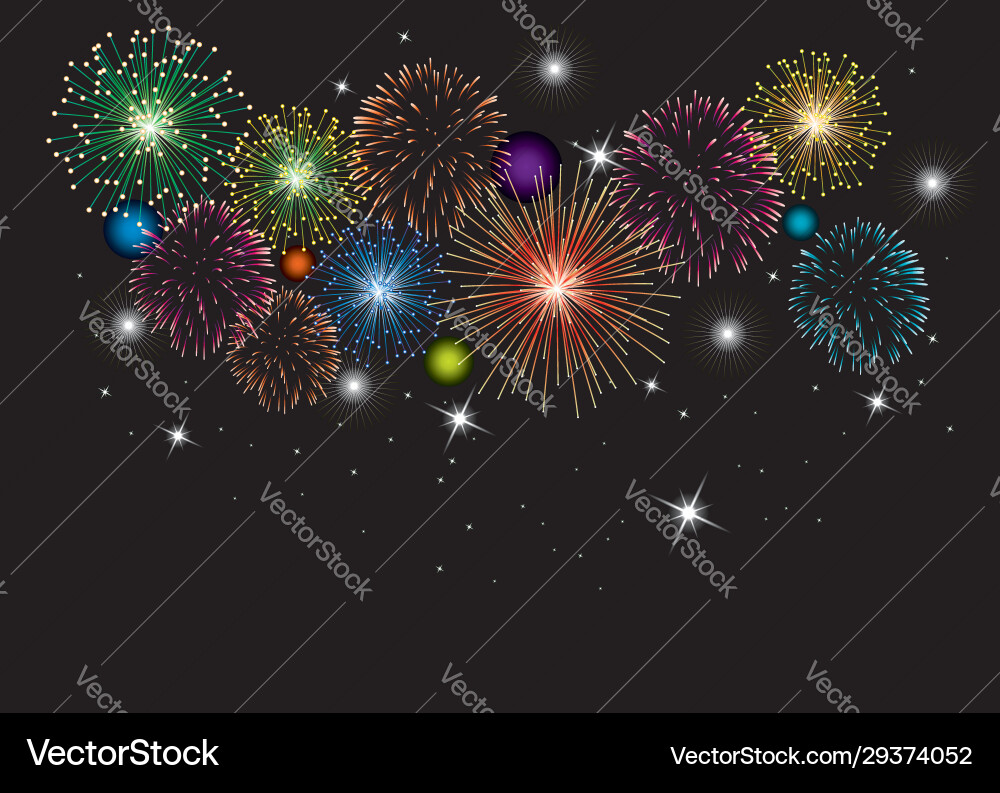 Fireworks background Royalty Free Vector Image