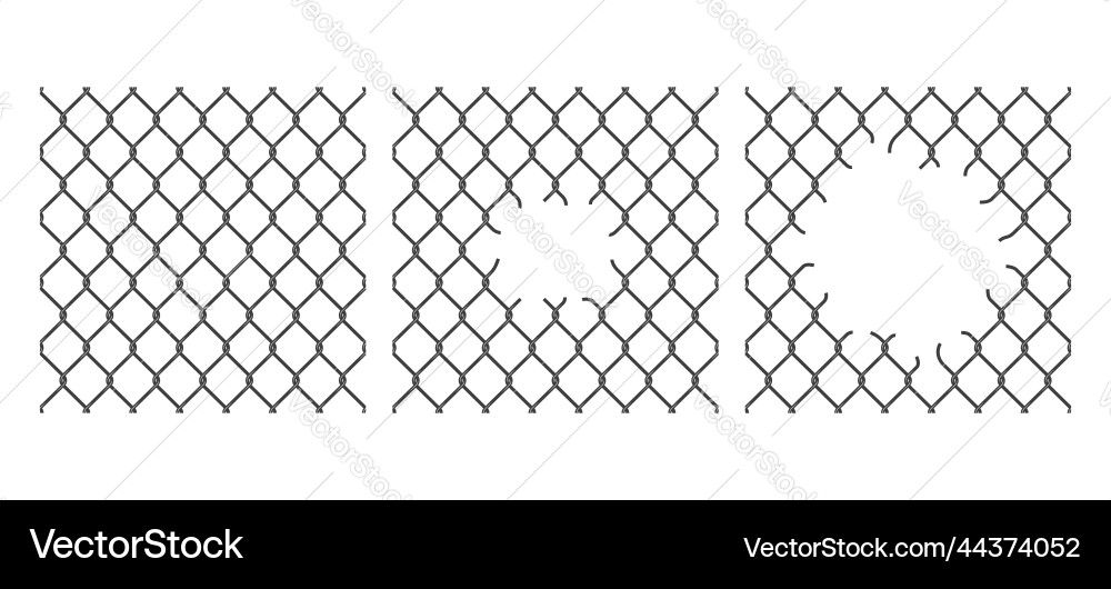 Rabitz chain link pattern fence mesh background Vector Image
