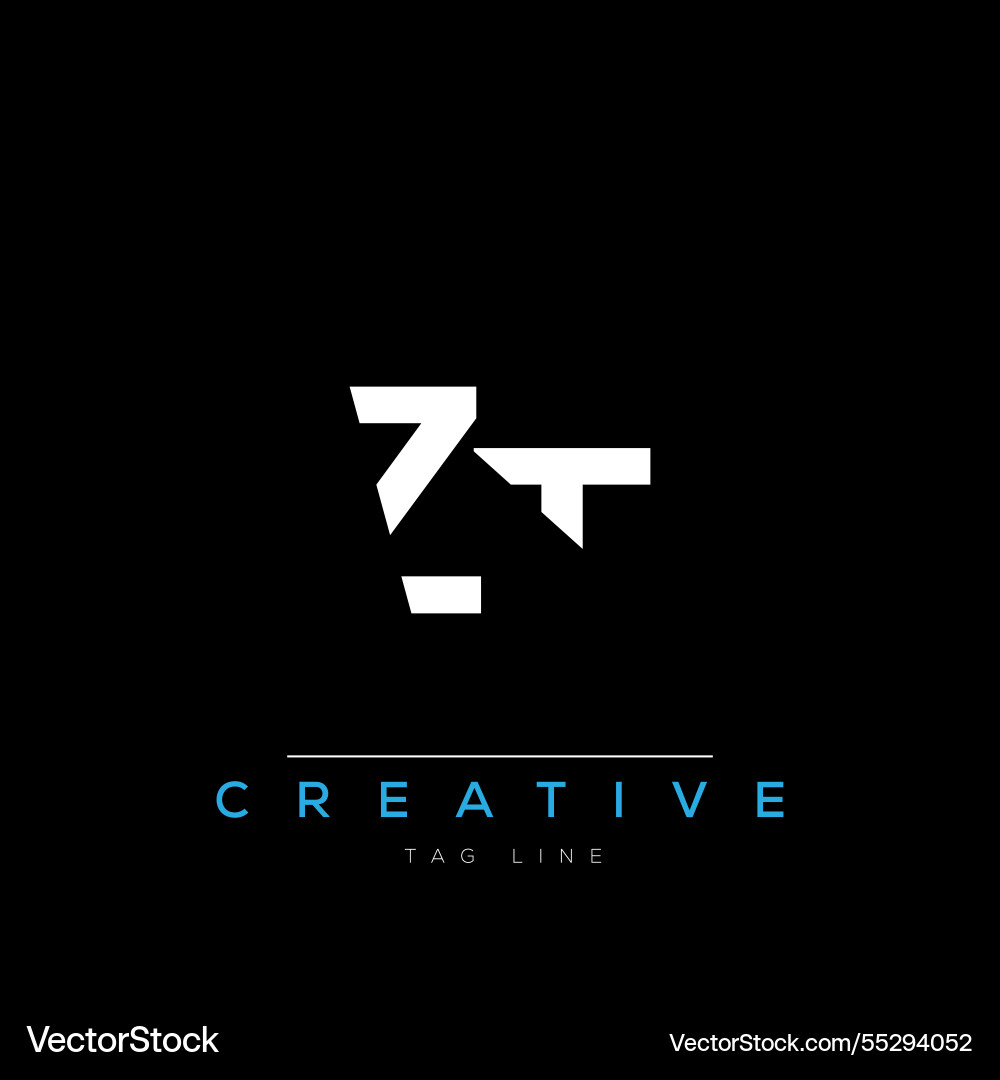 Zt creative monogram logo Royalty Free Vector Image