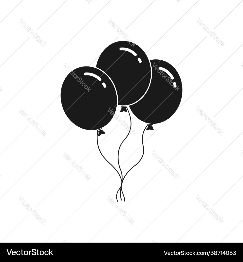 3 balloons Royalty Free Vector Image - VectorStock