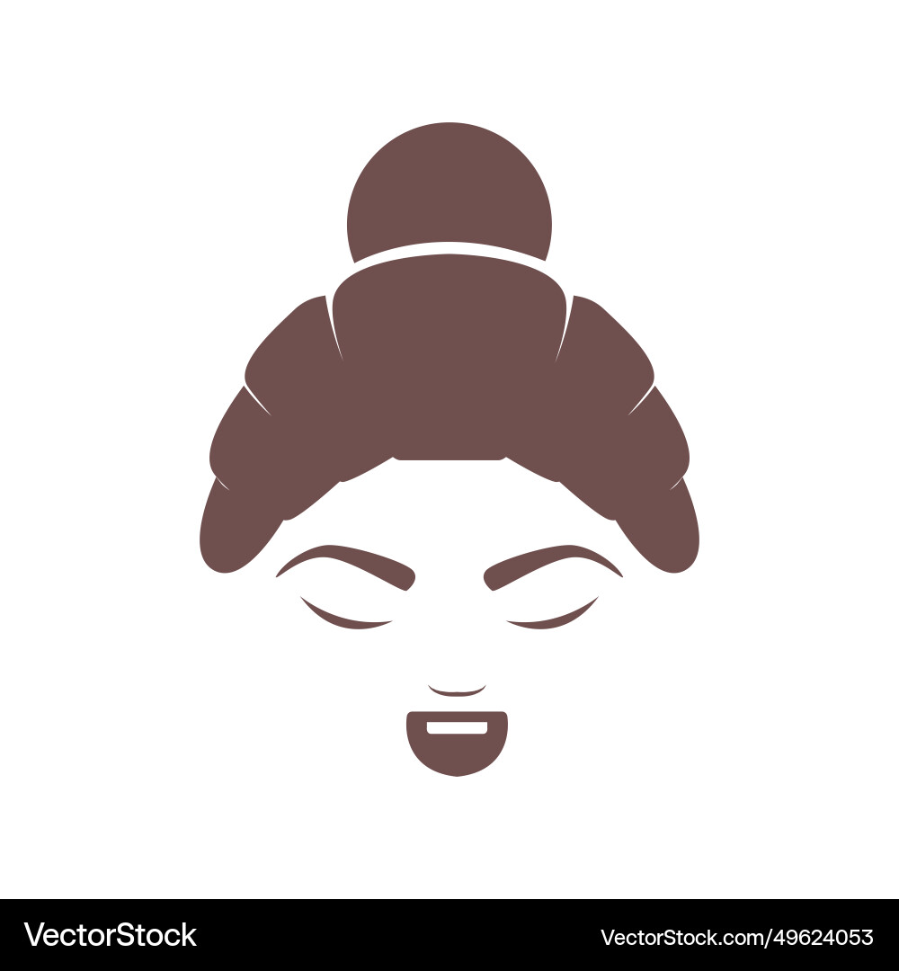 Bread girl logo design image Royalty Free Vector Image