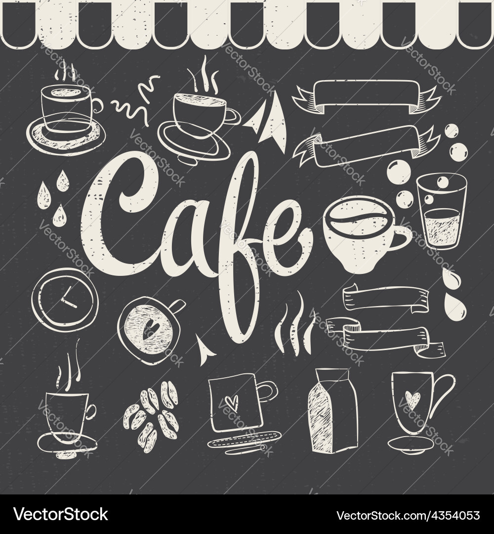 Cafe set Royalty Free Vector Image - VectorStock
