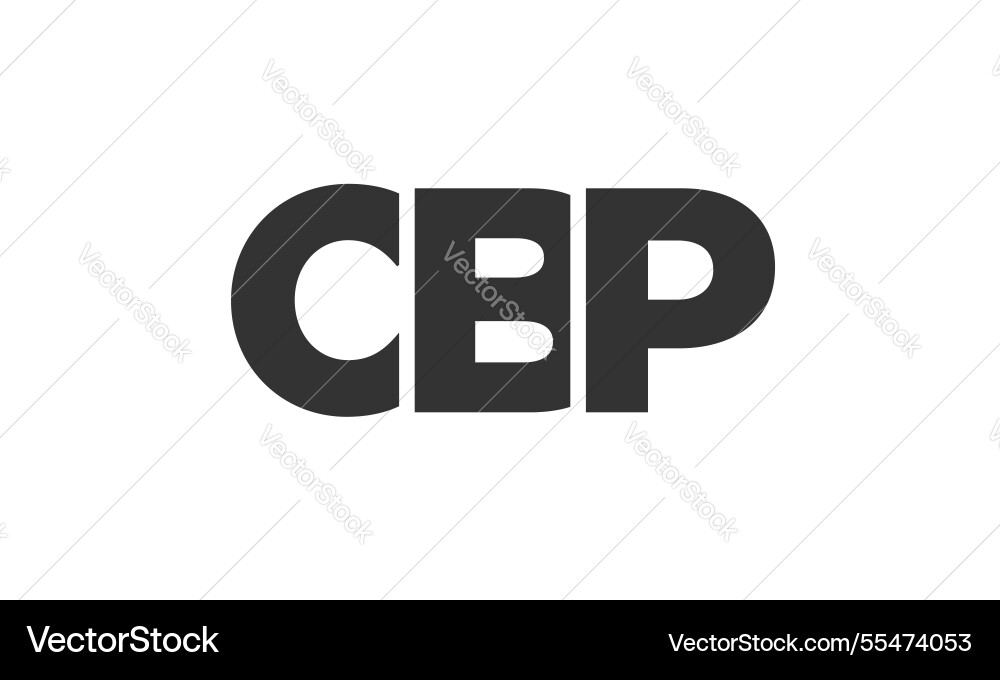 Cbp logo design template with strong and modern Vector Image