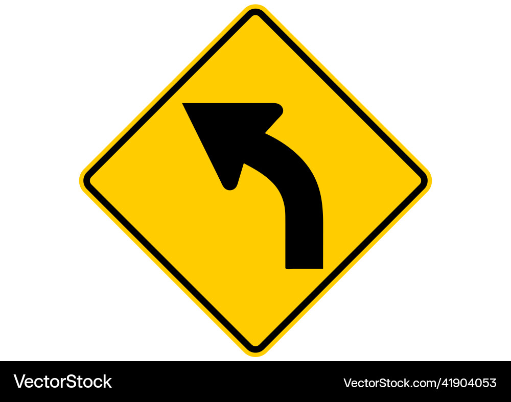 Curve sign Royalty Free Vector Image - VectorStock