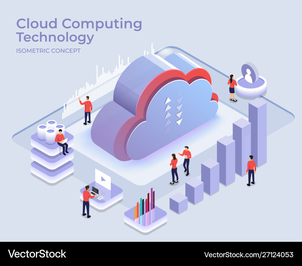 Isometric concept design Royalty Free Vector Image