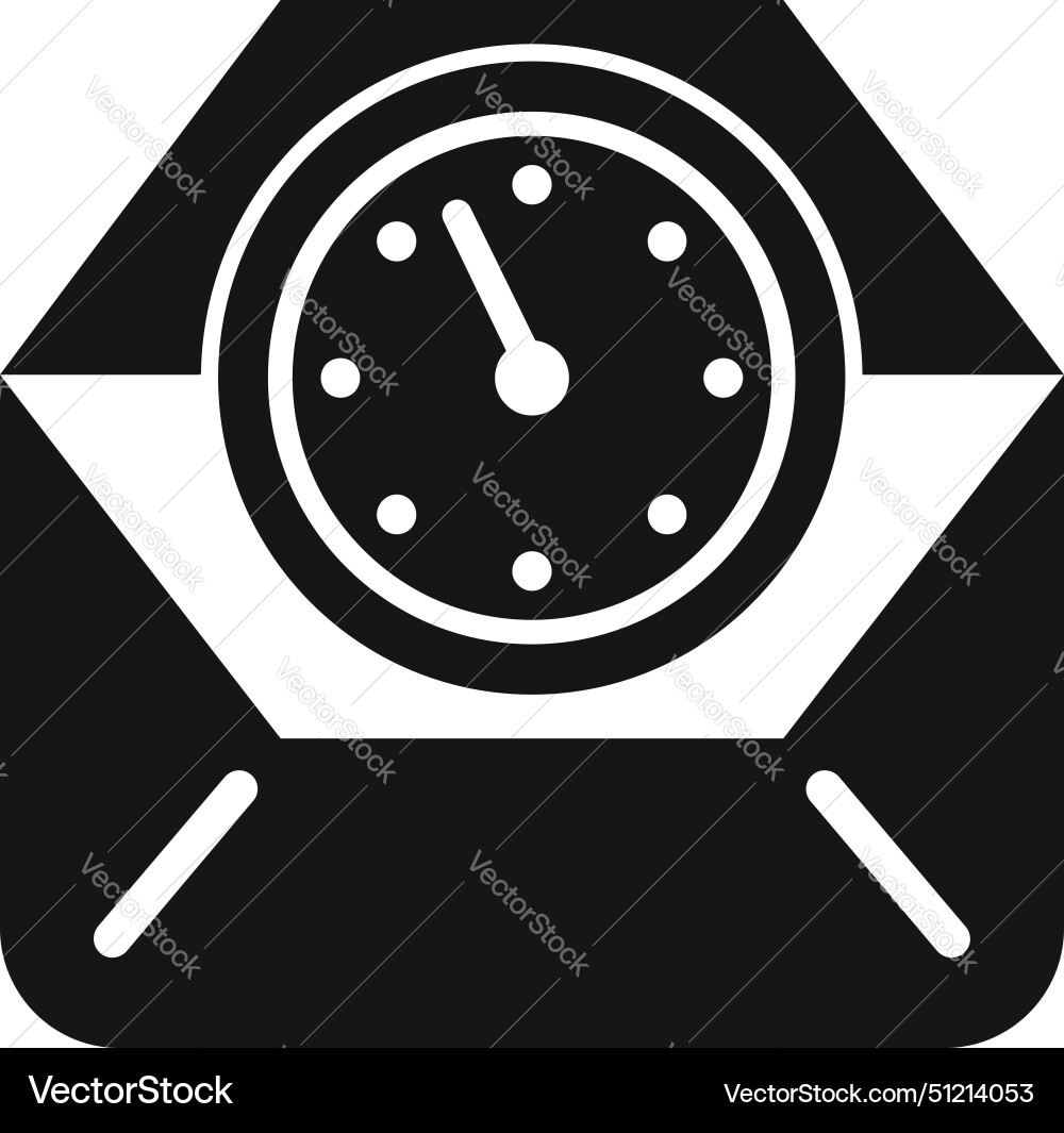 Mail info meeting duration icon simple Royalty Free Vector