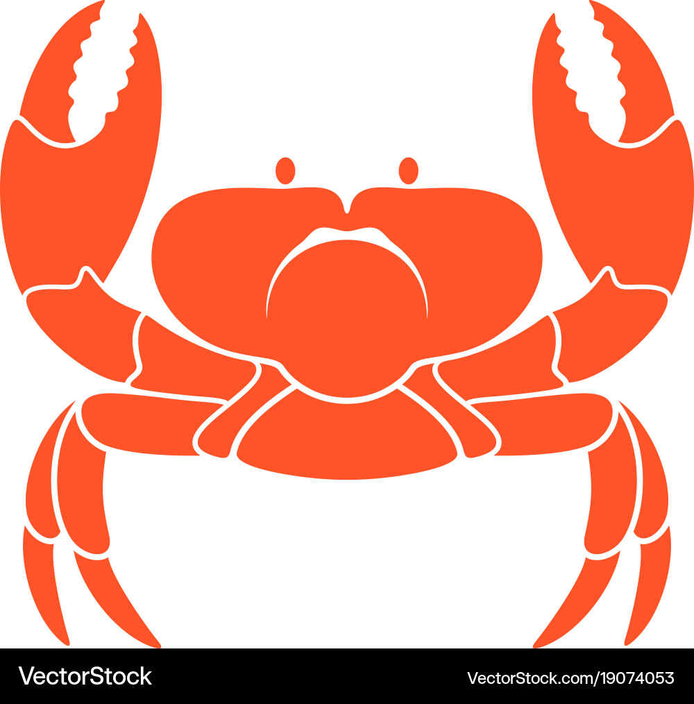 Red crab Royalty Free Vector Image - VectorStock