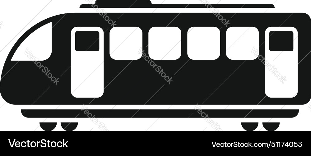 View modern tram icon simple high speed Royalty Free Vector