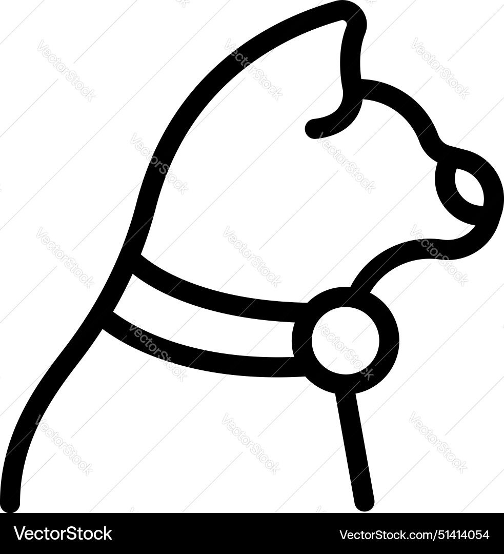 Cartoon dog head line art Royalty Free Vector Image