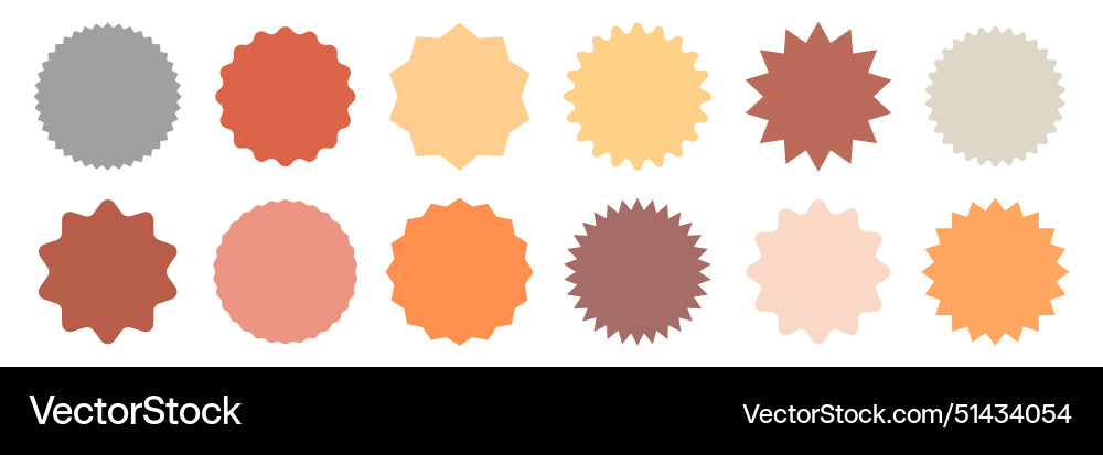 Colorful badge shapes in various designs Vector Image