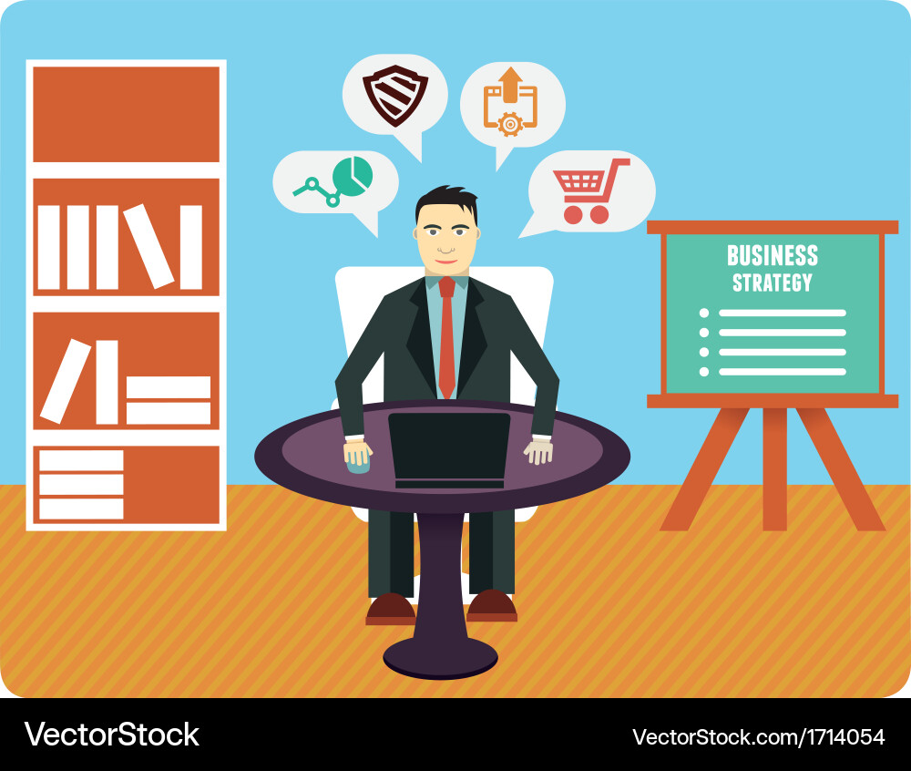 Consultation and analytics business expert Vector Image