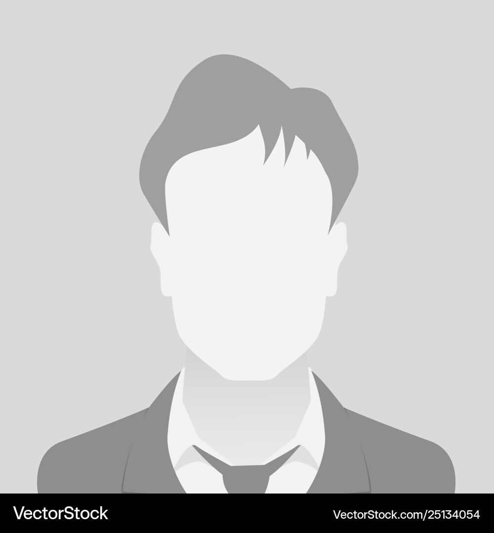 Gray Man Placeholder Portrait Royalty Free Vector Image