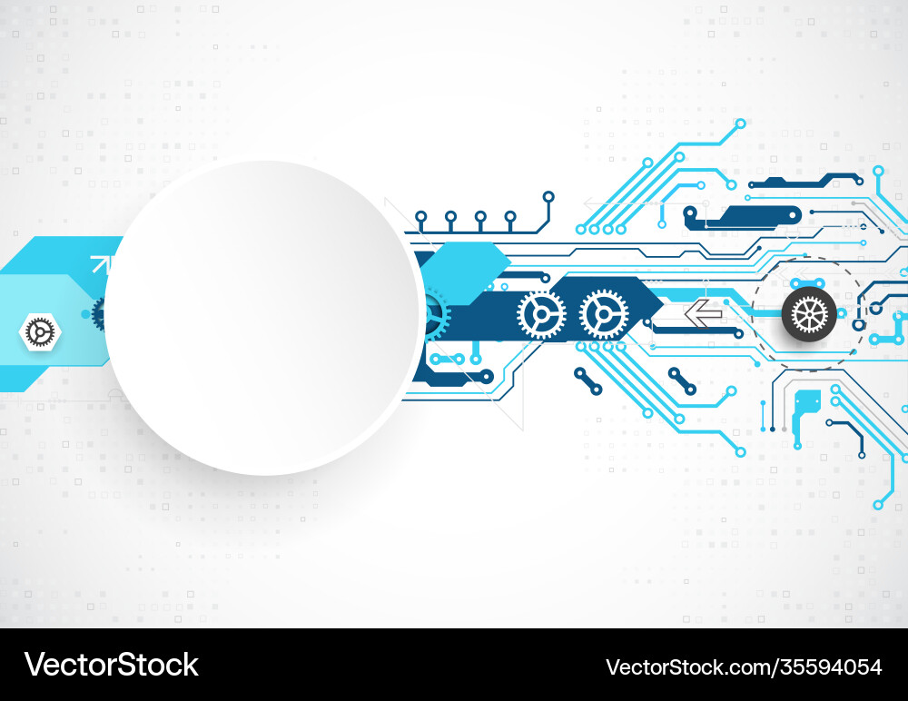 Hi-tech digital technology and engineering theme Vector Image