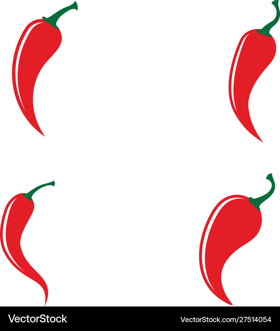 Red hot natural chili icon Royalty Free Vector Image