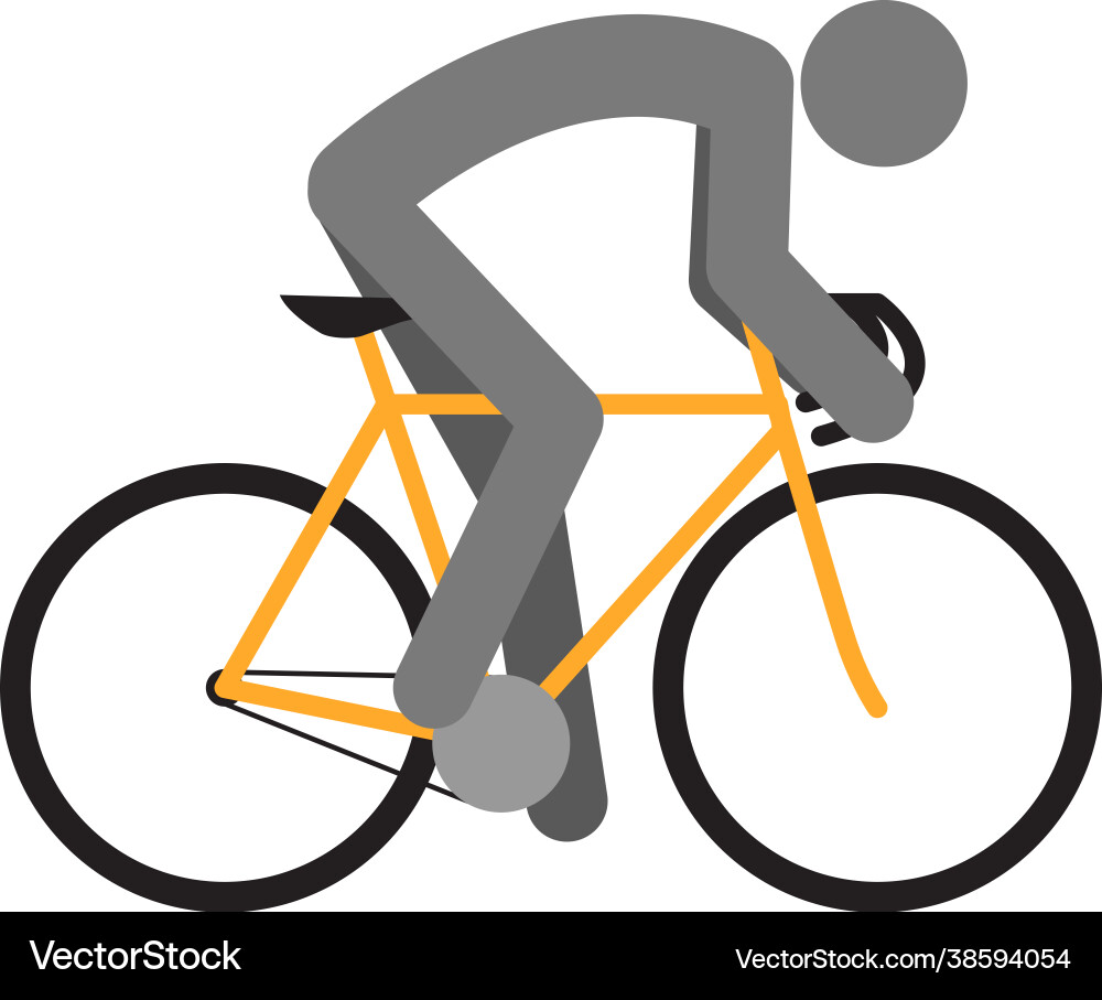 Sport bicycle rider icon cyclist Royalty Free Vector Image