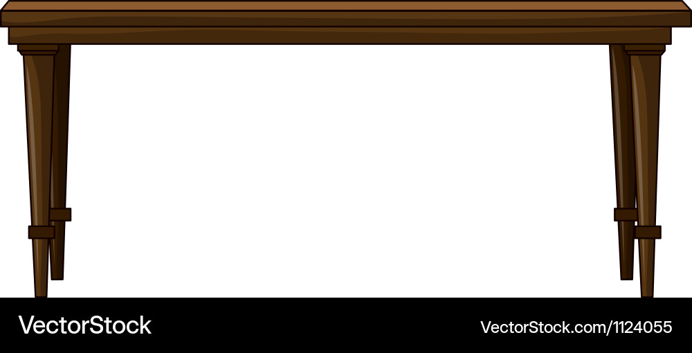 A rectangle table Royalty Free Vector Image - VectorStock