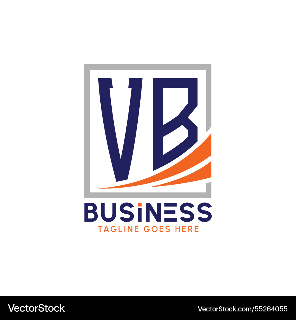 Letter vb business logo modern Royalty Free Vector Image