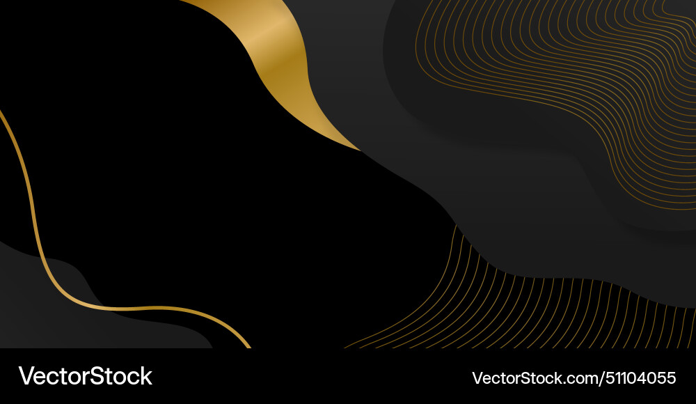 Modern black and gold abstract background art Vector Image
