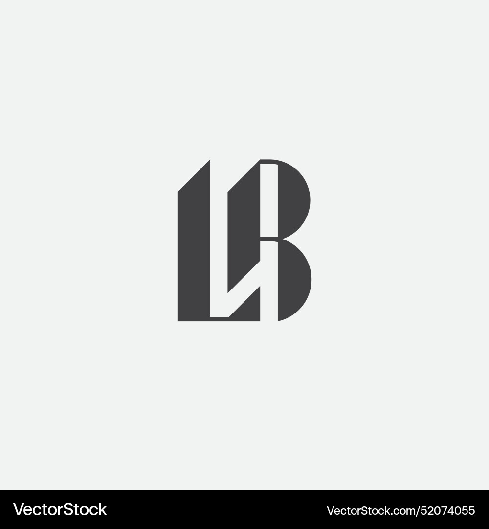 Monogram letters lb Royalty Free Vector Image - VectorStock