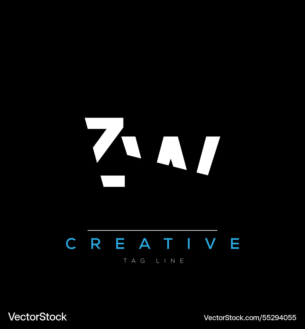 Zw creative monogram logo Royalty Free Vector Image