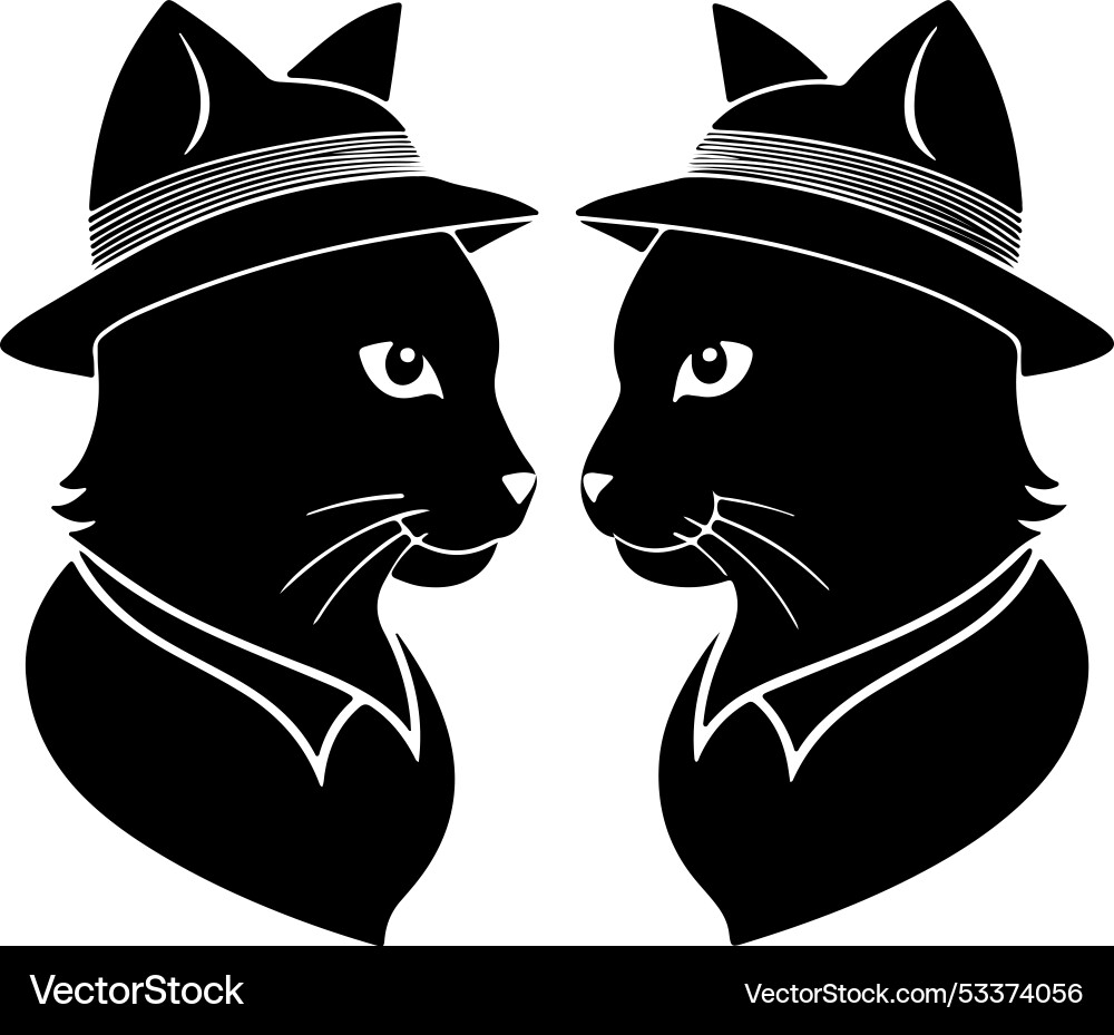 A cat head Royalty Free Vector Image - VectorStock