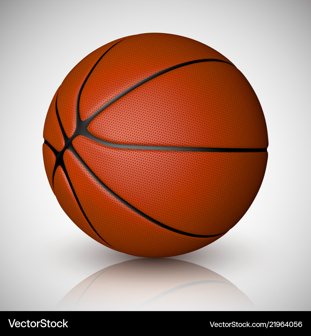 Basketball Ball on White Royalty Free Vector Image