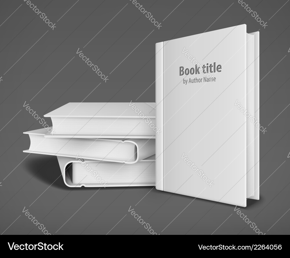 Book template with white Royalty Free Vector Image