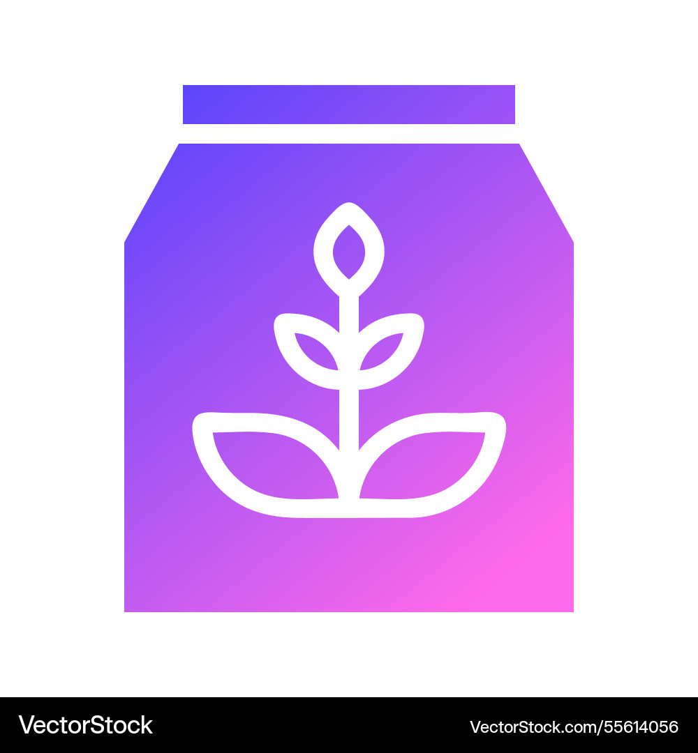 Fertilizer sack symbolizing plant growth Vector Image