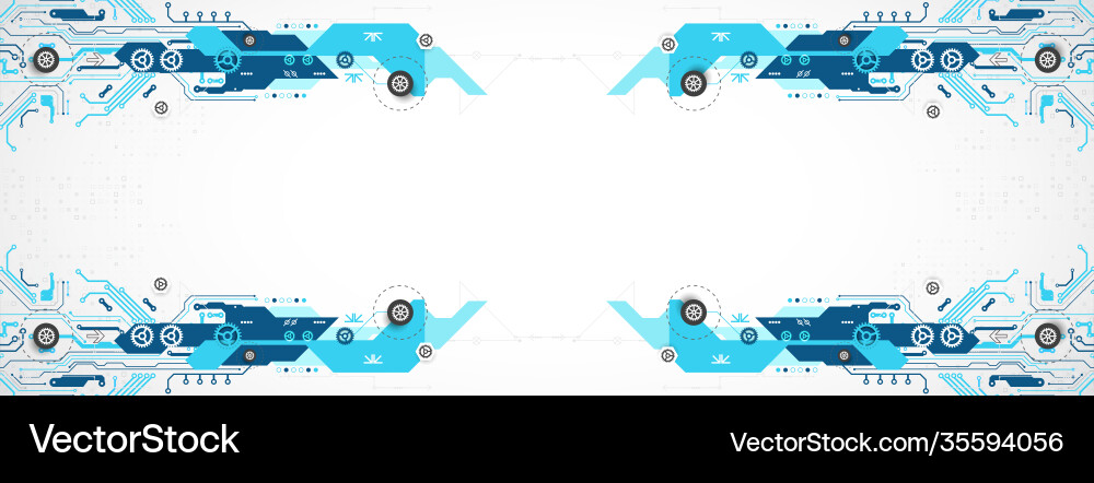 Hi-tech digital technology and engineering theme Vector Image