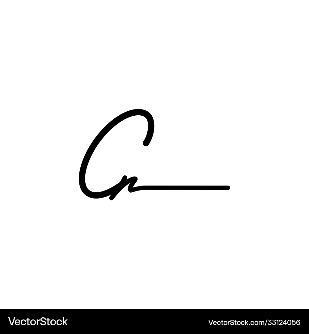 Letter cr signature logo template – Royalty-Free Vector | VectorStock