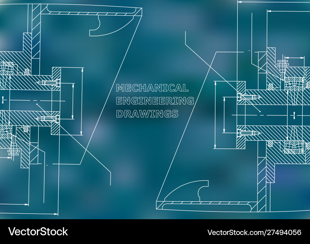 Mechanical engineering technical backgrounds Vector Image
