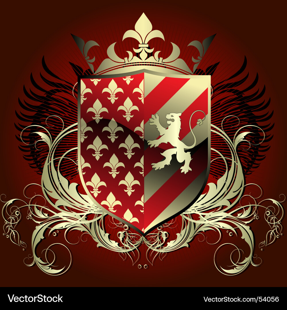 Ornamental shield Royalty Free Vector Image - VectorStock
