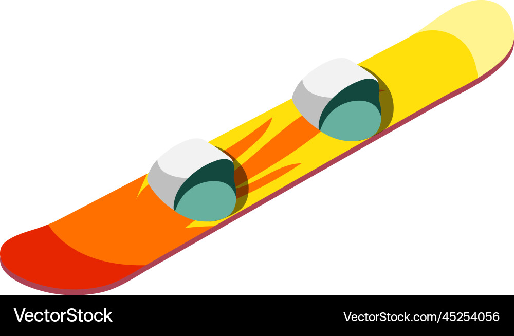 Snowboard isometric icon Royalty Free Vector Image
