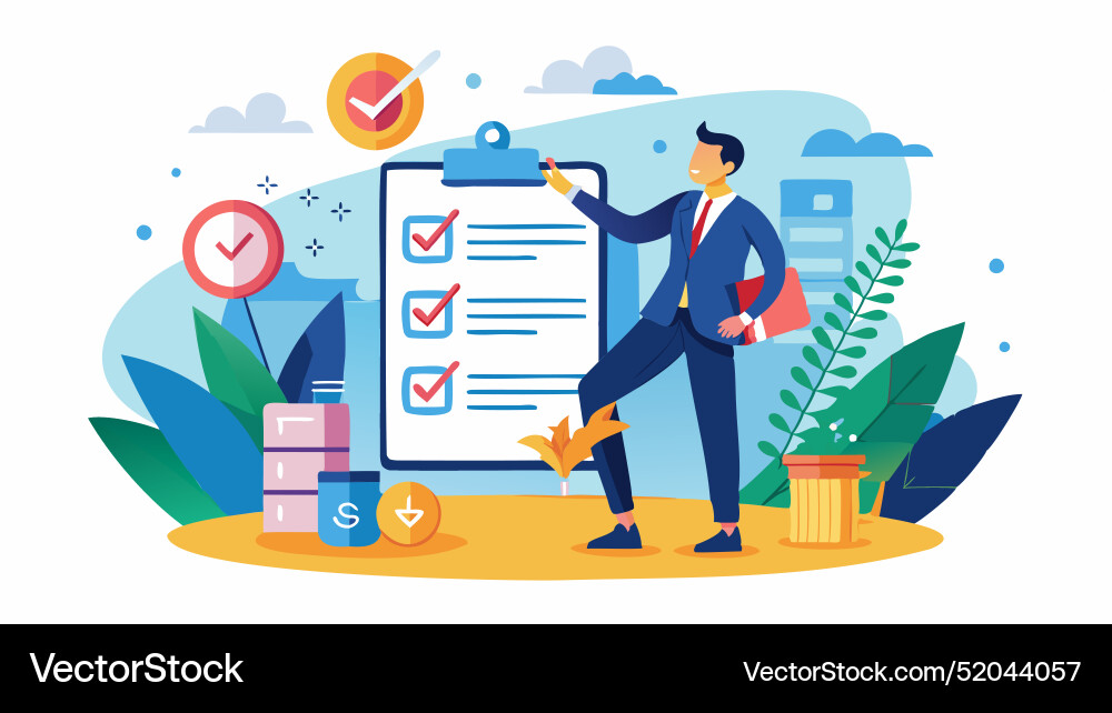 Business task management Royalty Free Vector Image