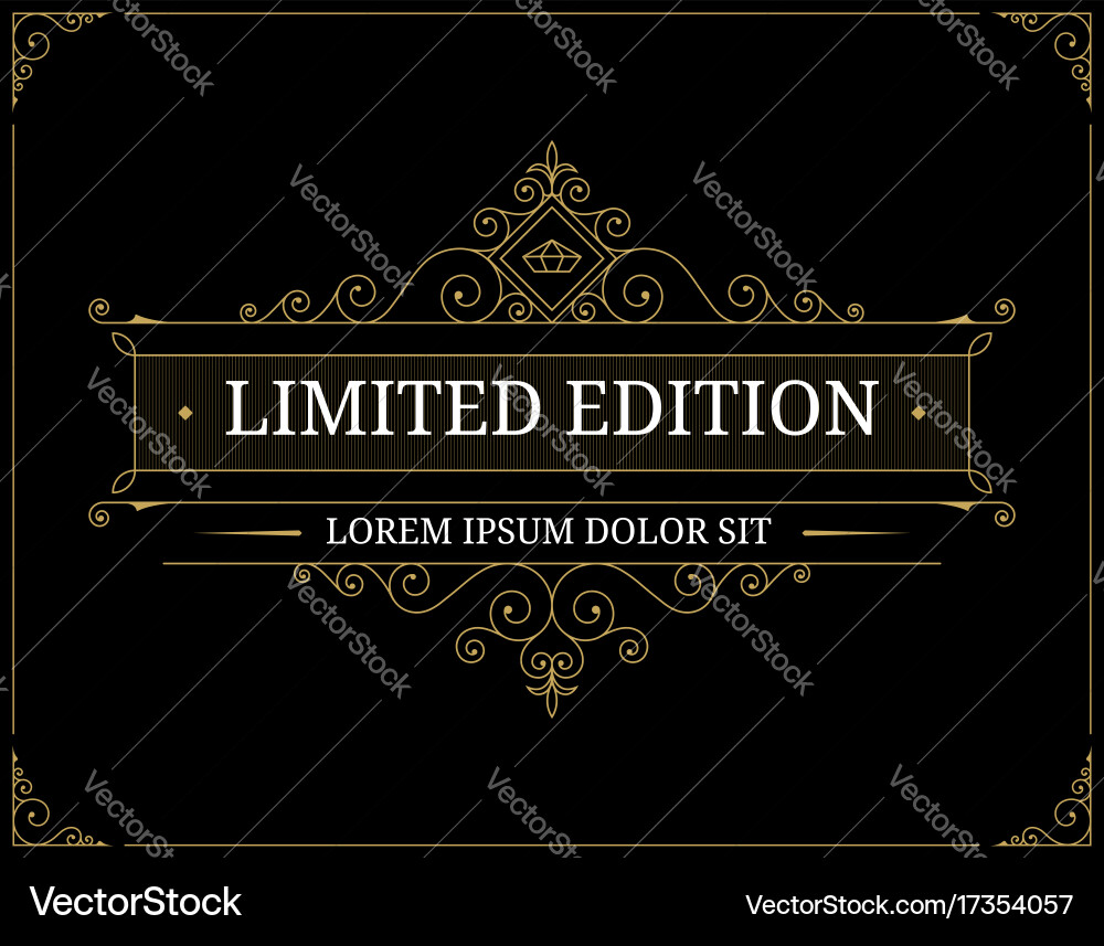 Elegant Line Art Frame Royalty Free Vector Image