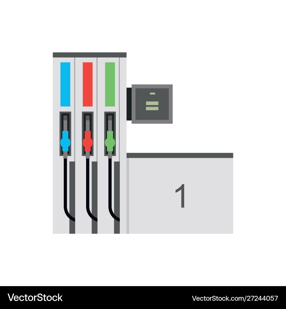 Fuel pump station Royalty Free Vector Image - VectorStock