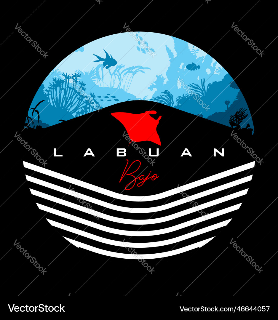 Labuan bajo island template for graphic design Vector Image