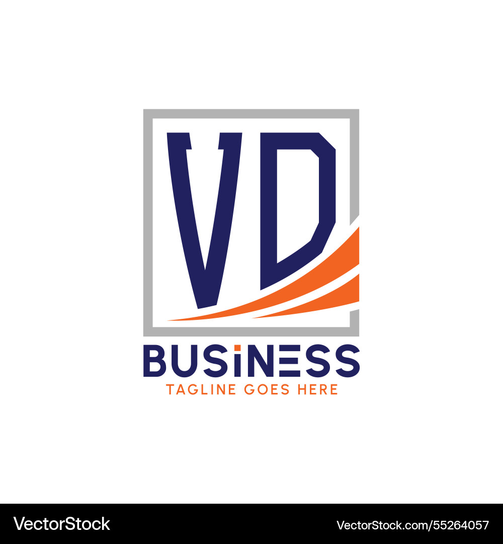 Letter vd business logo modern Royalty Free Vector Image