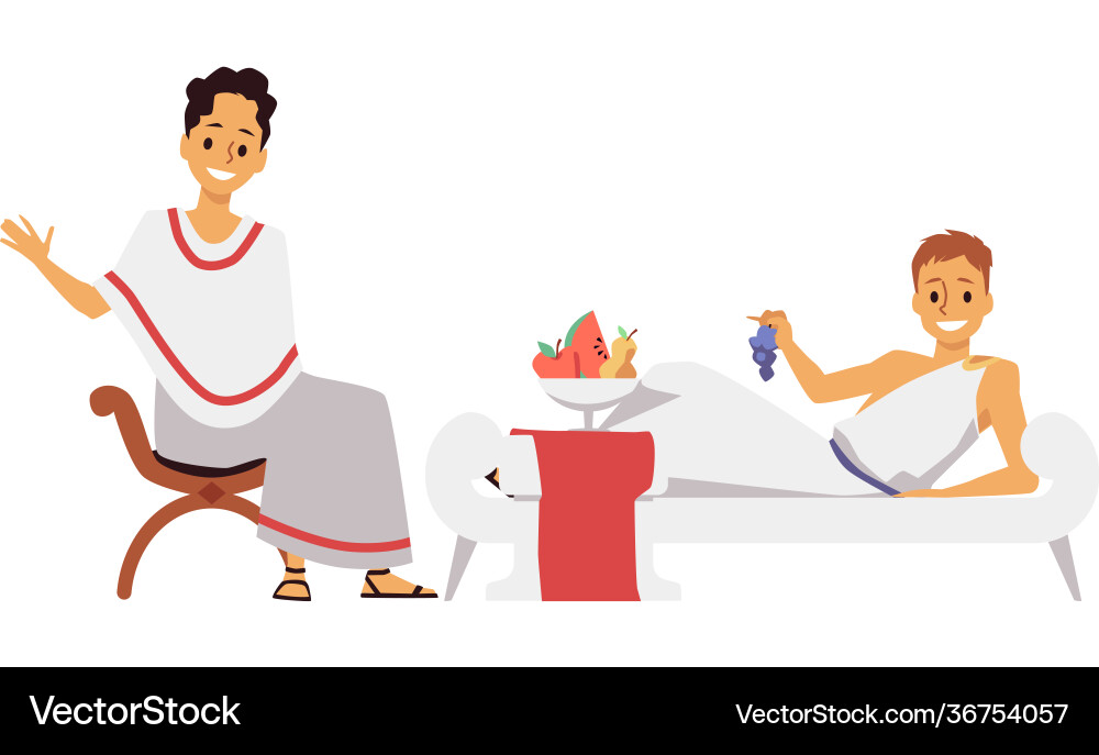 Traditions feast dinners in ancient rome Vector Image