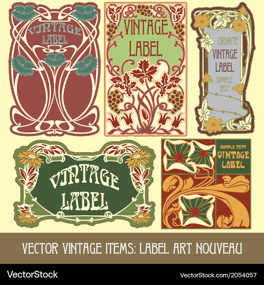 Vintage items Royalty Free Vector Image - VectorStock