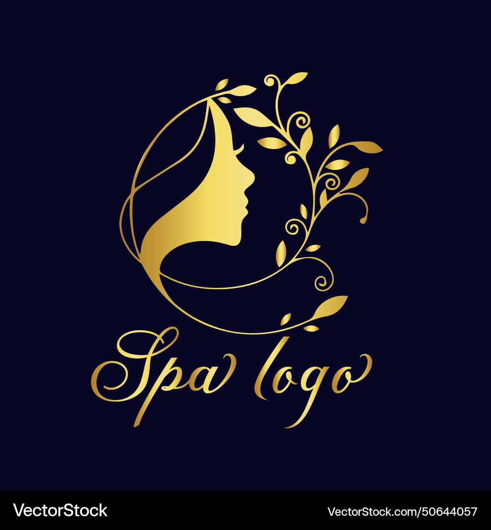 Woman-face-spa-logo Royalty Free Vector Image - VectorStock