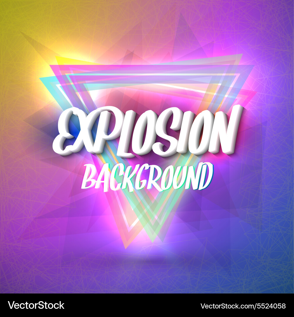 Abstract explosion background with colorful Vector Image