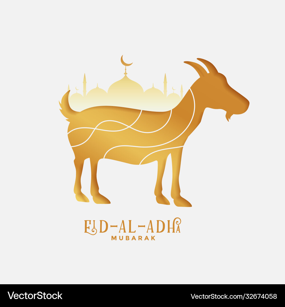 Bakra eid al adha festival greeting design Vector Image