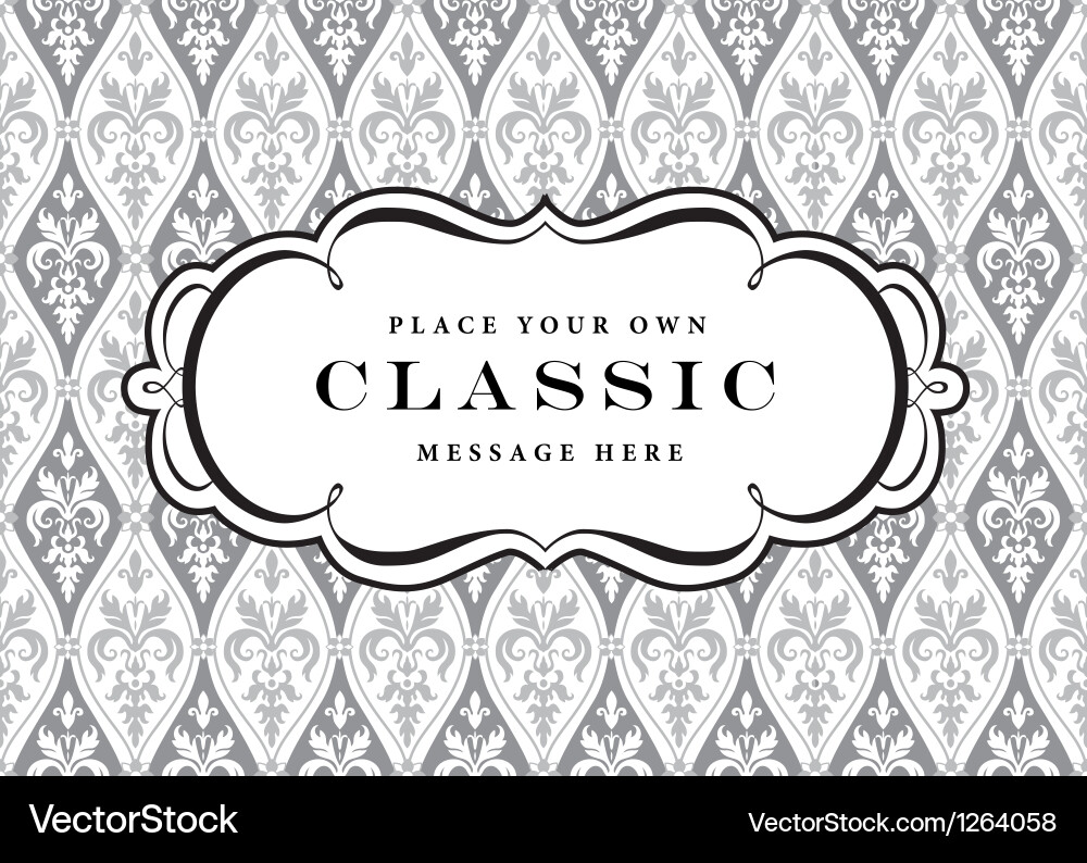 Elegant Damask Wallpaper Royalty Free Vector Image