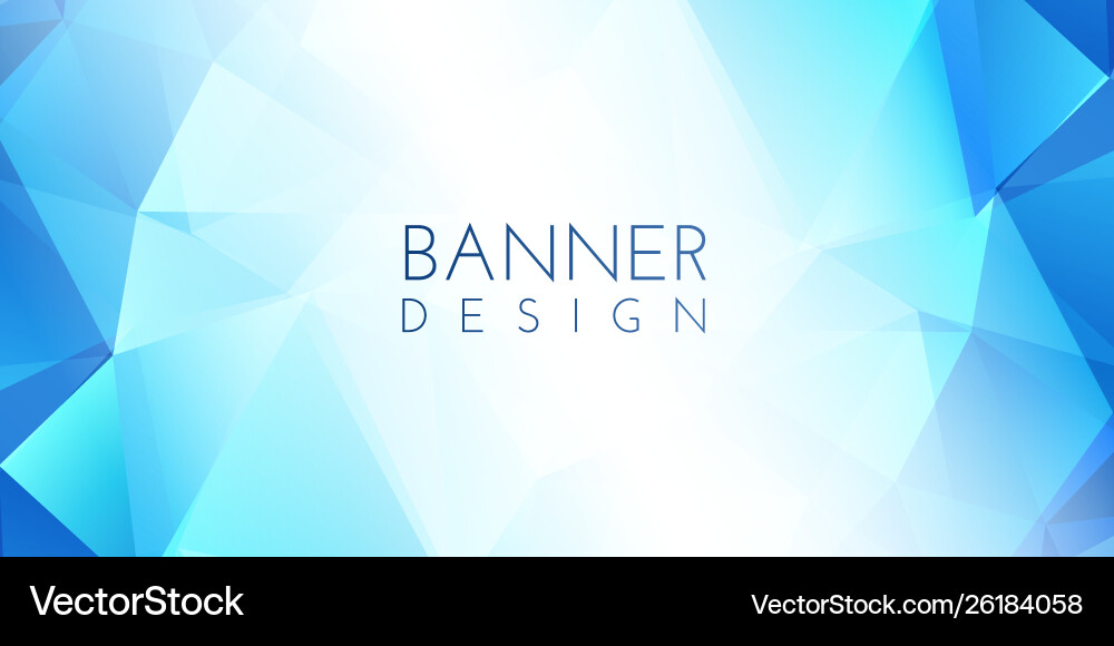 Geometric Low Poly Banner Royalty Free Vector Image