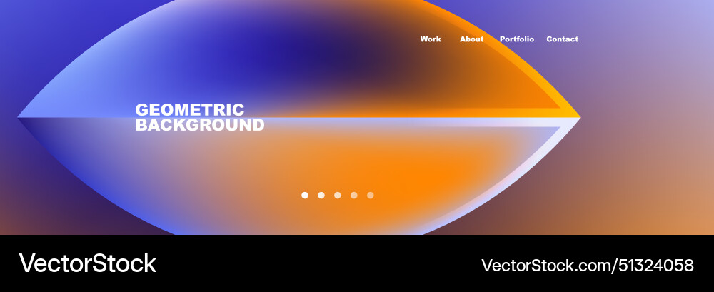 Glassmorphism geometric abstract background Vector Image