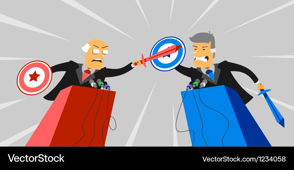 Political Confrontation Royalty Free Vector Image